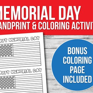 Memorial Day Handprint Art, Memorial Day Activity Craft, Memorial Day ...