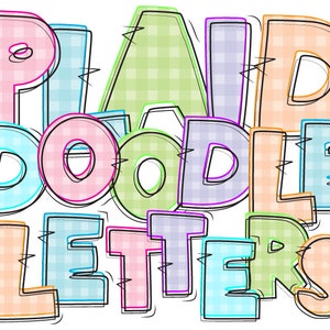 Spring Doodle Letters PNG, Bulletin Board Letters A-Z Printable, Easy ...