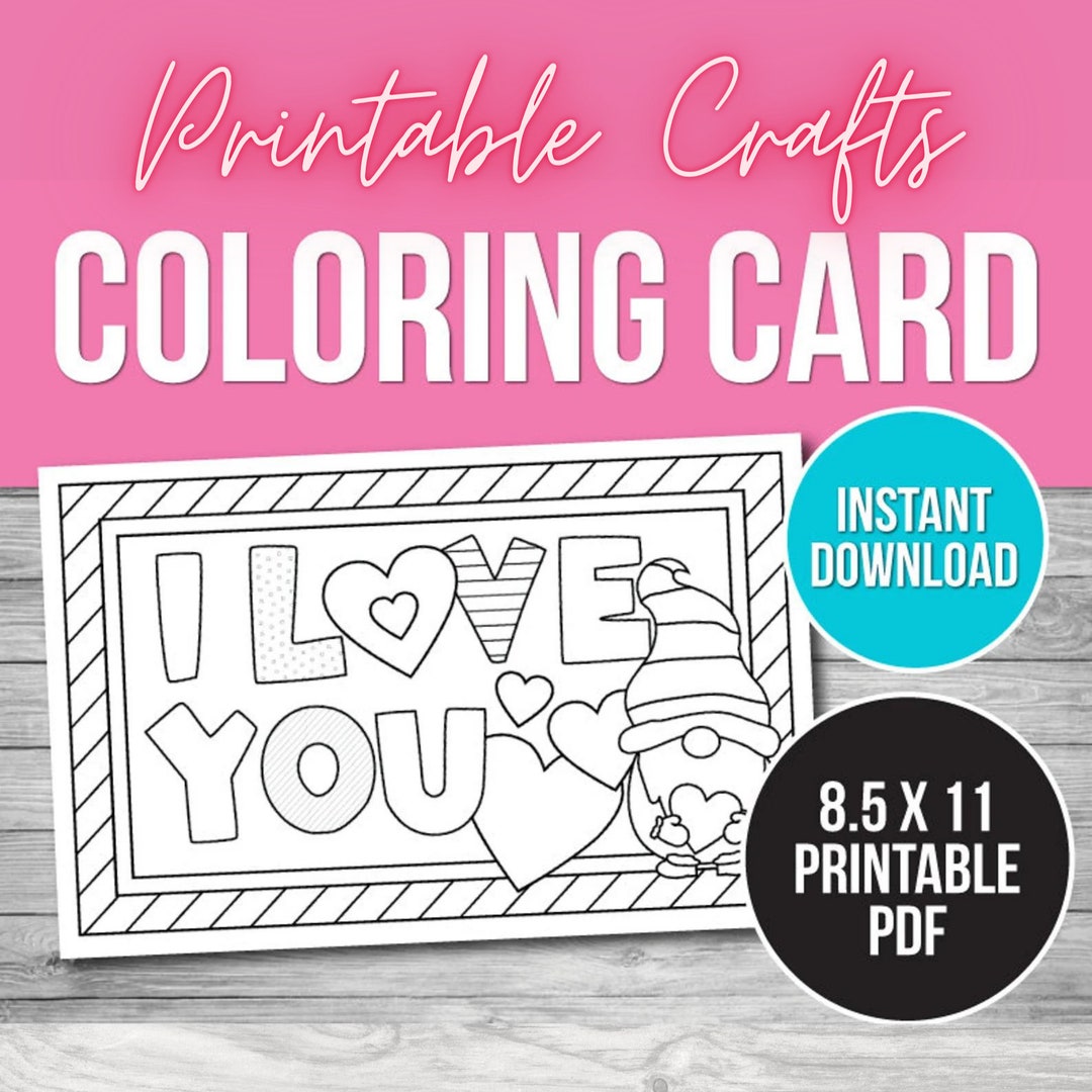 Printable Valentine’s Day Card for Kids, Classroom Valentines Craft for ...