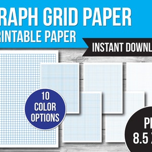 Printable Graph Paper Bundle, Grid Paper, Graph Paper, Colored ...