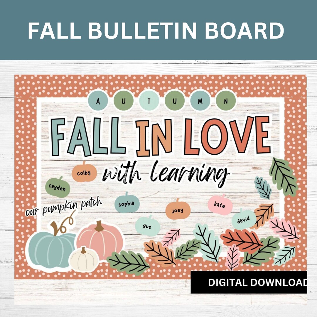 Fall Bulletin Board Kit, Autumn Bulletin Board, Printable Classroom ...