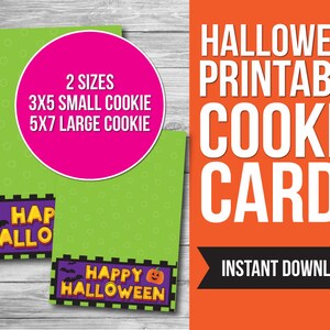 Halloween Cookie Cards: Printable Cookie Tags (PDF) - Etsy