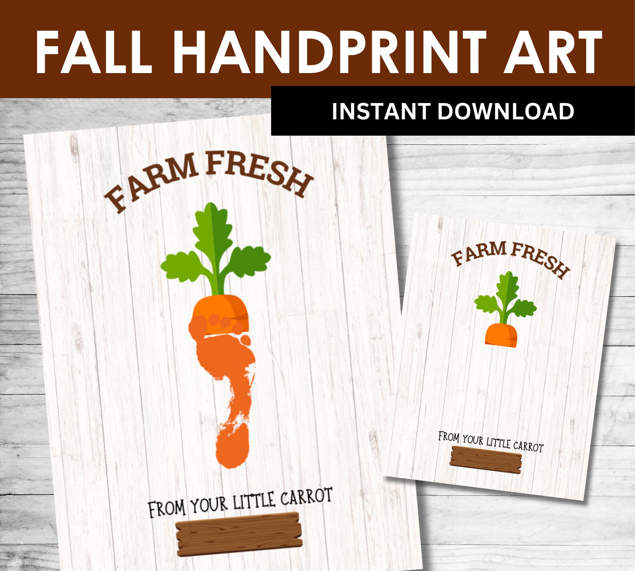 Farm Handprint Footprint Craft Activity Printable PDF Fall - Etsy