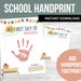School Handprint Craft Activity, Kindergarten Prek Daycare Preschool ...
