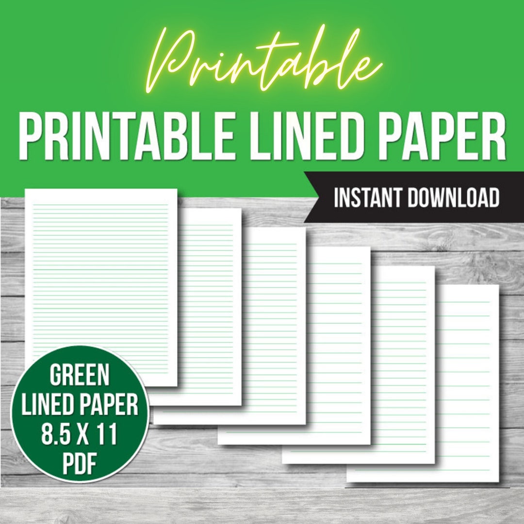 Printable Lined Paper Bundle, Wide Rule College Rule, Notebook Lined ...