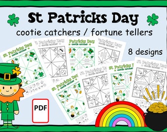 St. Patrick's Day Printable Fortune Teller - Etsy