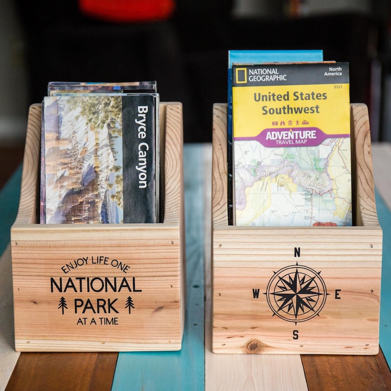 Vertical Wood Storage Bins - Etsy