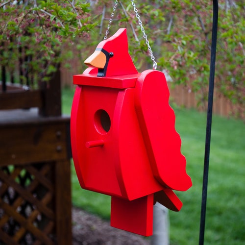Cardinal Birdhouse - Etsy