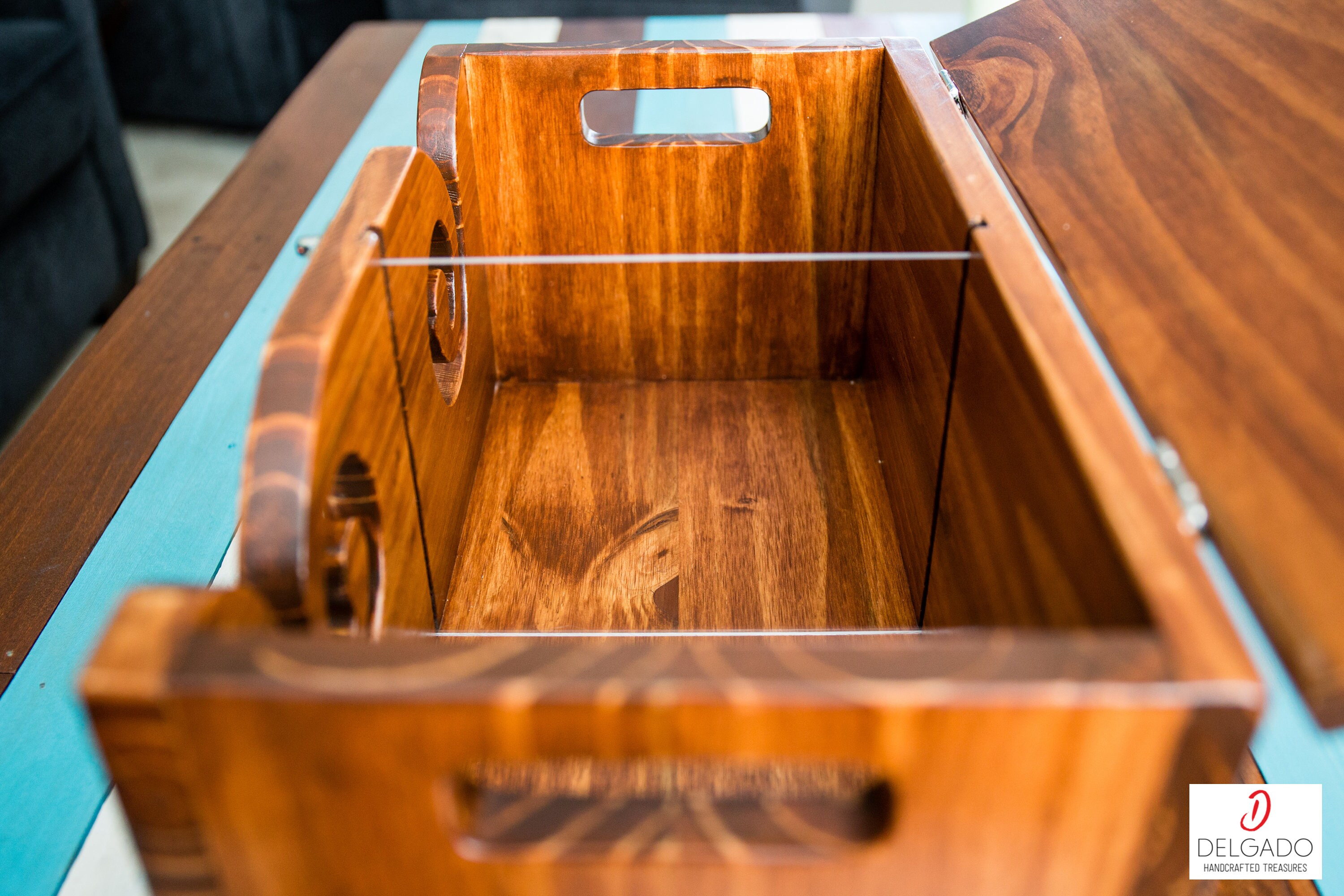 Multipurpose Handmade Wood Yarn Box With Divider Solid Wood - Etsy