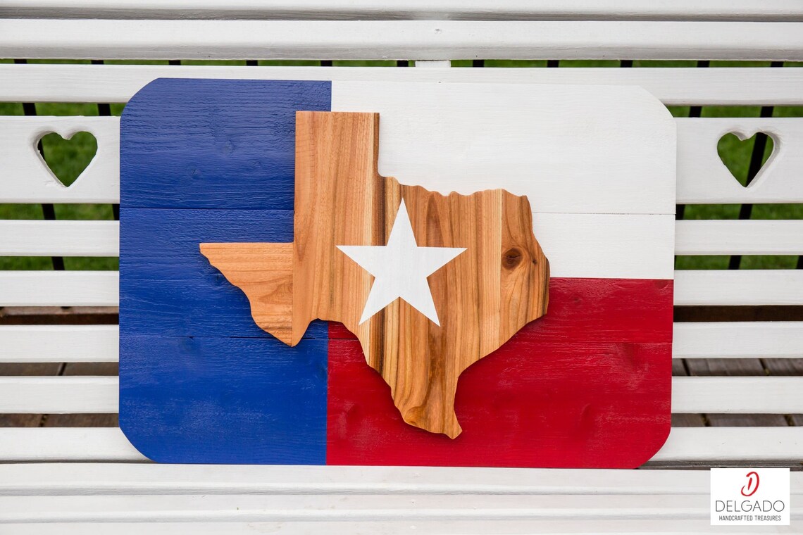 Handmade Texas Flag Sign Wall Art Indoor or Outdoor Cedar - Etsy
