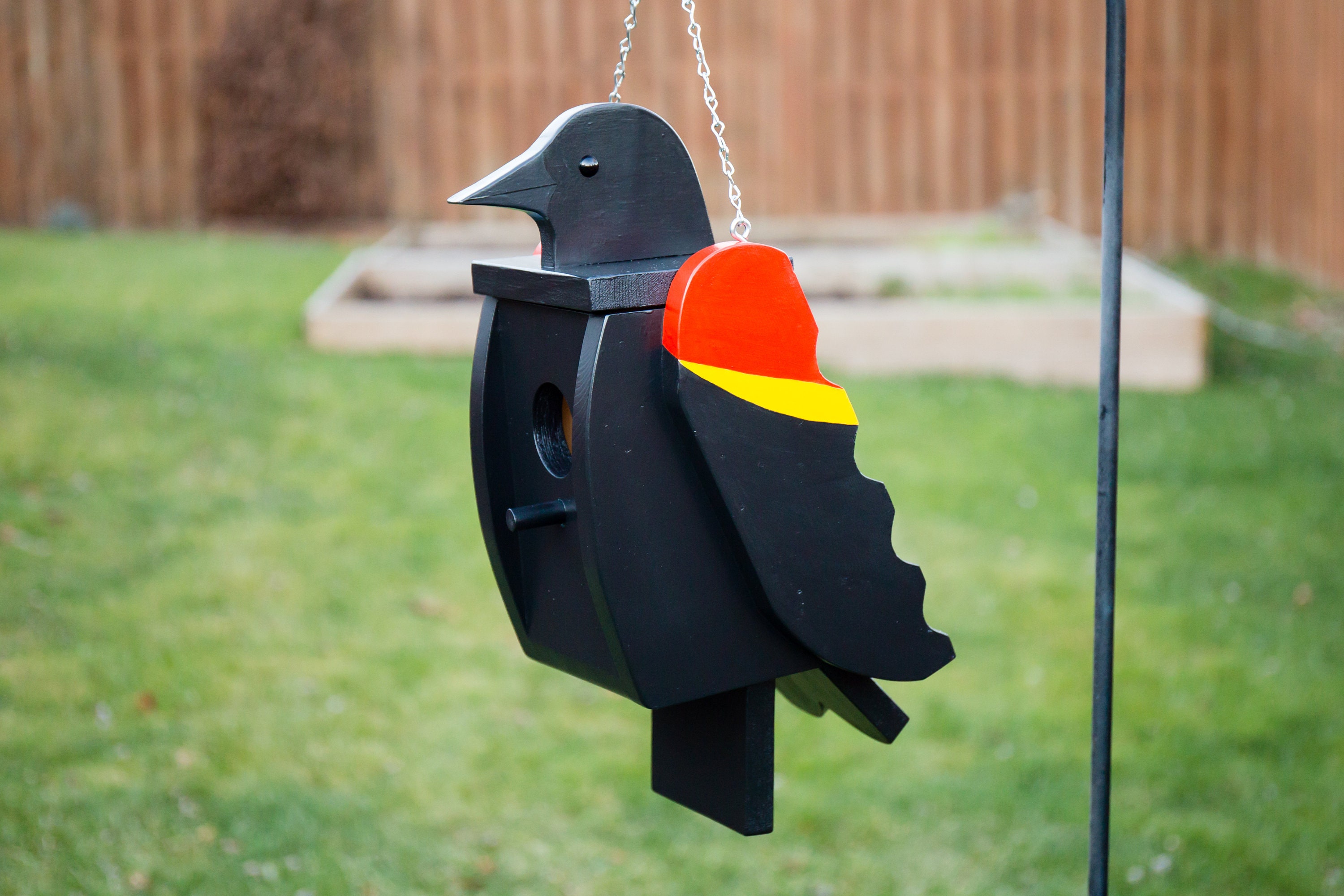 Red Winged Blackbird Birdhouse Clipart