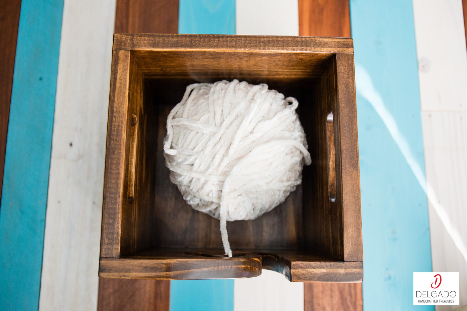 Large Handmade Wood Yarn Box, Solid Wood, Custom Stain, Made to Order ...