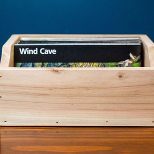 National Park Map Storage Box, Cedar Wood, Custom Vinyl Design, Travel ...