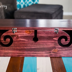 Three-compartment Extra Large Wood Yarn Box With 2 Dividers, Handmade ...