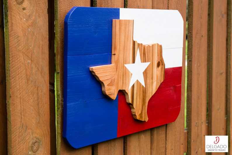Handmade Texas Flag Sign Wall Art Indoor or Outdoor Cedar - Etsy