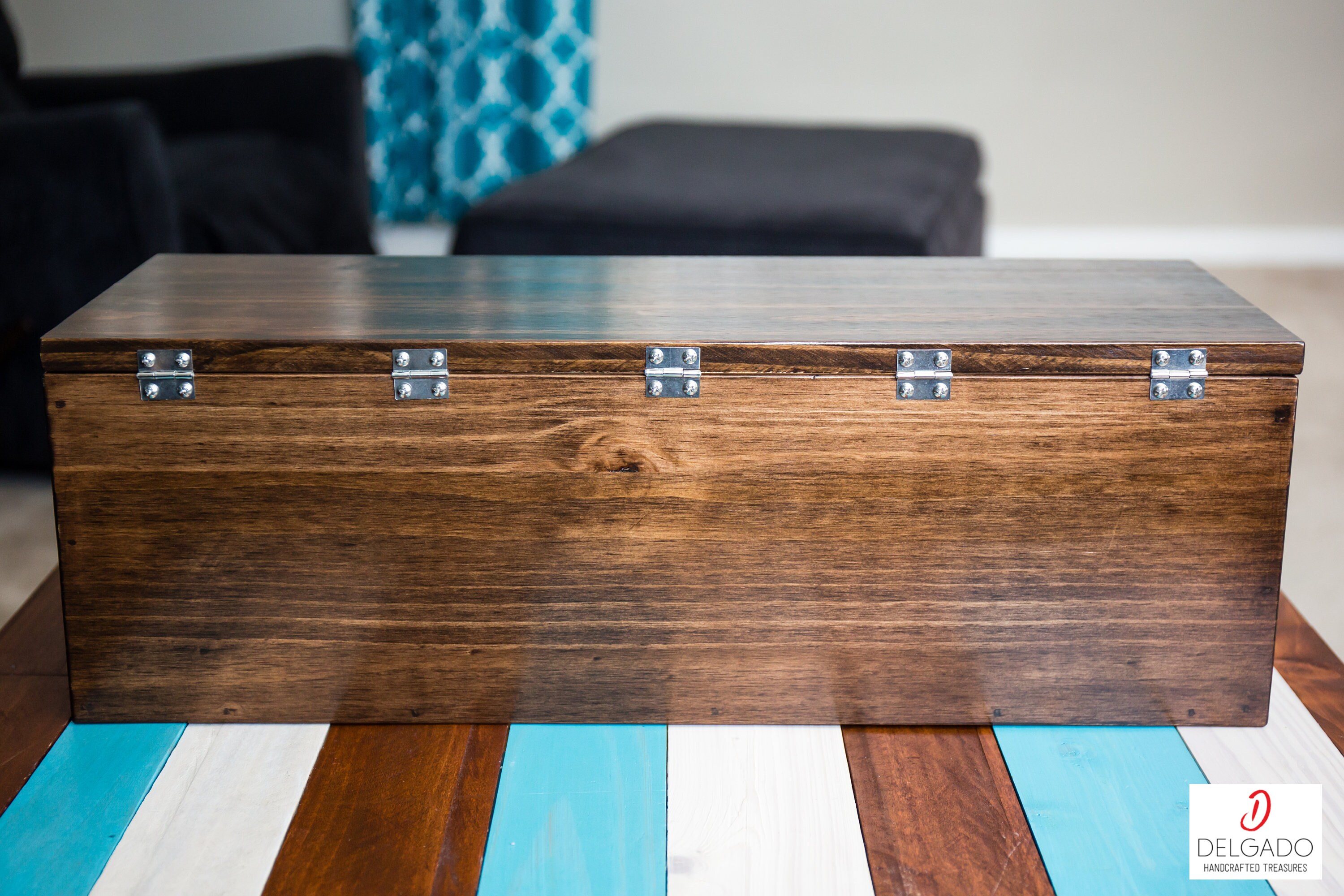 Three-compartment Extra Large Wood Yarn Box With 2 Dividers - Etsy