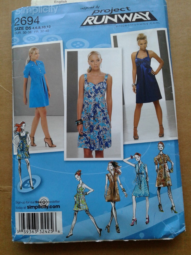 Simplicity Project Runway Pattern - Etsy