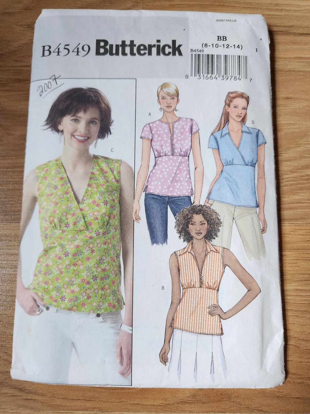 Butterick Easy Top Pattern - Etsy