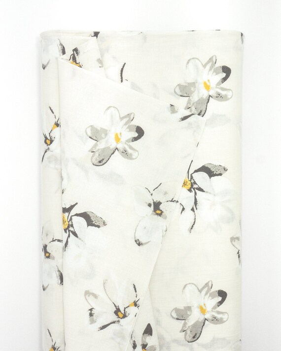 Magnolia Printed 20ne Linen Blend Linen Rayon Lightweight | Etsy