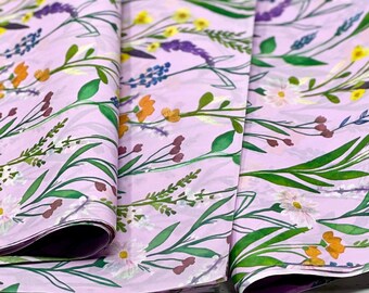 SUMMER GARDEN Design Gift Grade Tissue Paper Sheets Choose Size ...