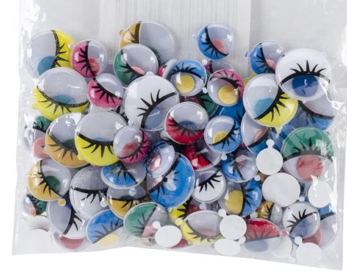 Wiggle Eyes Self-adhesive Assorted Sizes 7-15mm, 100ct Googly Wiggly ...