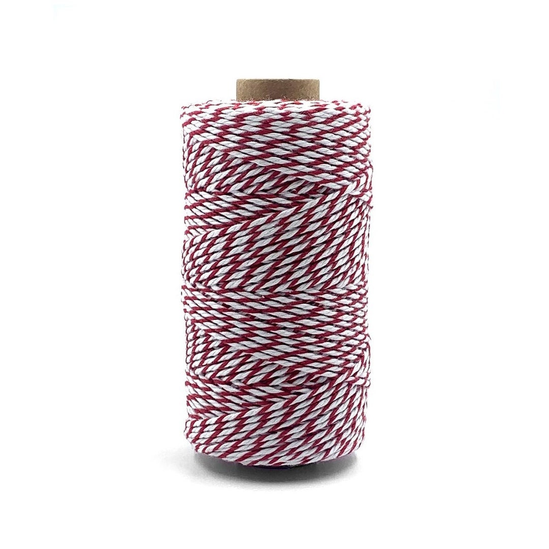 Red & White Baker's Twine 2mm 12 Ply 110 Yard Spool 100% Cotton String ...