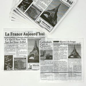 French Newsprint Pretzel Sandwich Bags 7 X 7" Wedding Party Favor La ...