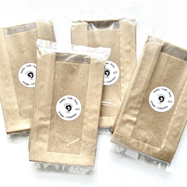 Kraft Paper Window Bread Bags - Etsy