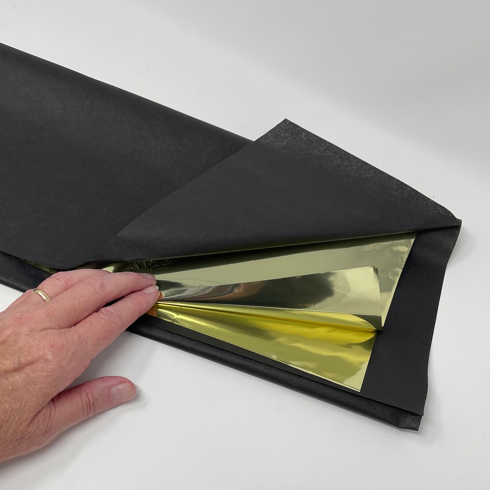 Gold Metallic Film 5 Sheets Solid Double Sided Mylar Type Cello Food ...