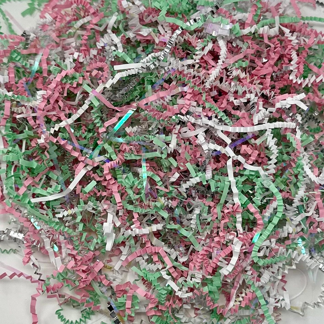 Pastel Christmas Crinkle Paper Shred 4oz Eco-friendly Gift Box Holiday ...
