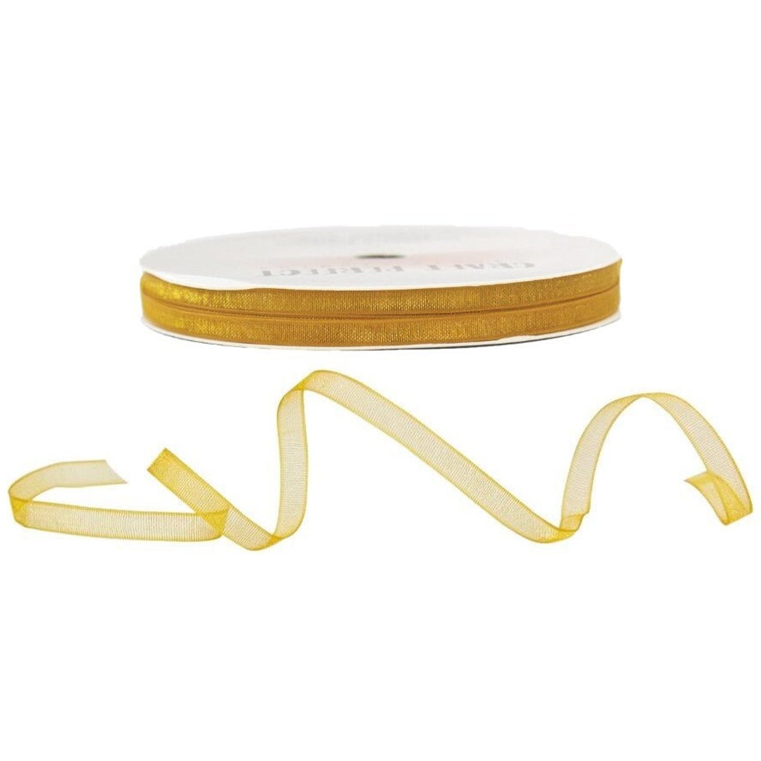 Glamour Gold Organza Ribbon 3mm X 5m Craft Perfect Tonic Studios Gift ...