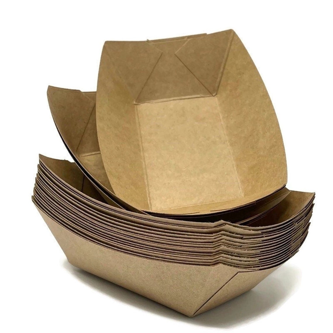 Small Kraft Food Trays 1/2 LB 25ct Boat Party Favors Treat Candy Buffet ...