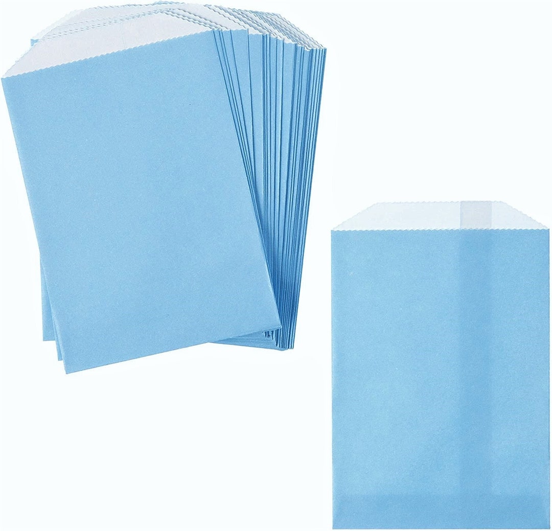 Blue Paper Treat Bags 24ct 3x4 Inches Favors Gifts Parties Wedding Baby ...