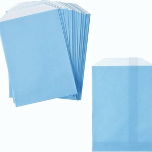 Blue Paper Treat Bags 24ct 3x4 Inches Favors Gifts Parties Wedding Baby ...