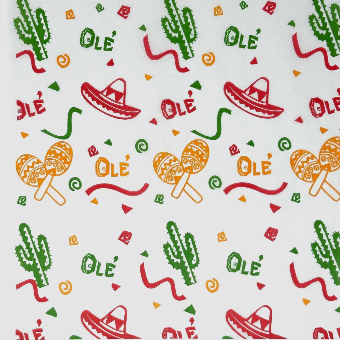 Fiesta Olé Print Deli Sheets 25ct 12"x12" Dry Wax Paper Food Wrap ...