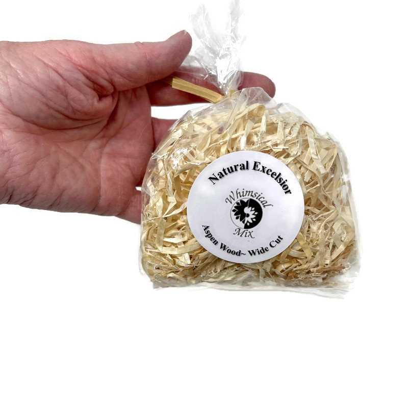 Handful of Excelsior .5oz Aspen Natural Wide Cut Wood Fibers - Etsy