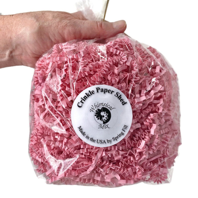 Lt Pink Crinkle Paper Shred 4oz Eco-friendly Gift Wrapping Baby ...
