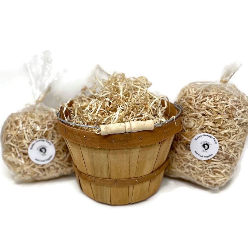 4 Oz Excelsior Aspen Natural Wide Cut Wood Wool Fibers Shavings Eco ...
