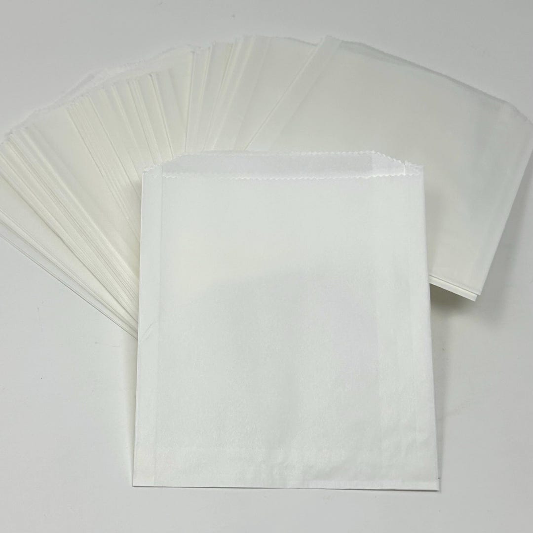 White Paper Sandwich Bags 6x.75x6.5" Choose 10-25-50 Pieces Favors ...