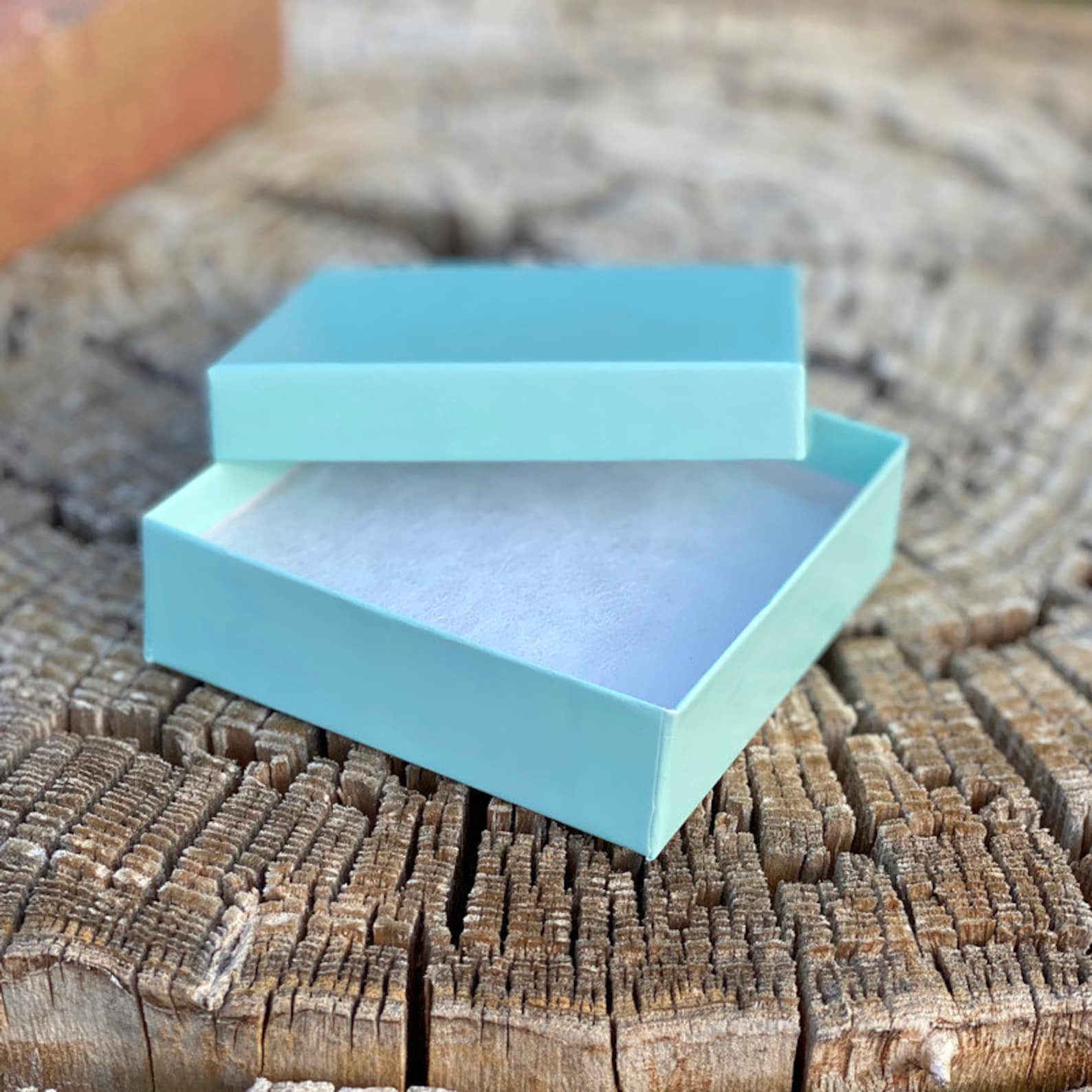 Teal Blue Jewelry Box Cotton Filled Gift Boxes 3 1/2 X 3 1/2 X - Etsy.de