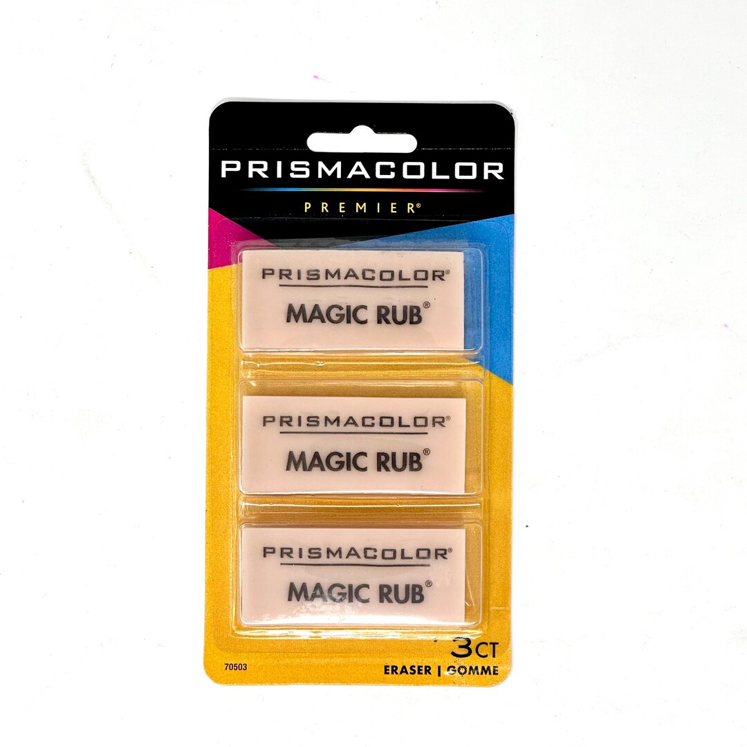 Prismacolor Magic Rub Eraser 3 Pack Premium Vinyl Delicate Surfaces ...