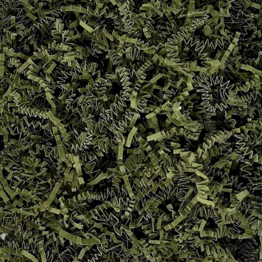 1 LB Olive Crinkle Paper Shred Green Moss Sage Gift Wrap Easter Basket ...