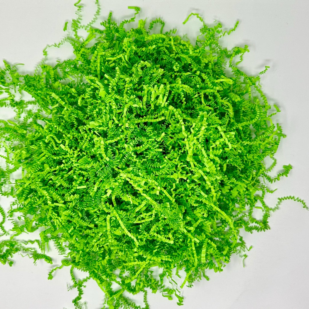 Lime Green Crinkle Paper Shred 4oz Eco-friendly Gift Wrapping Baby ...