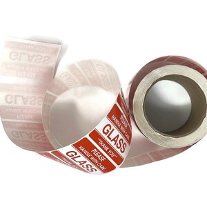 500 Glass Please Handle With Care Label 2 X 3 Roll Permanent Sticker ...