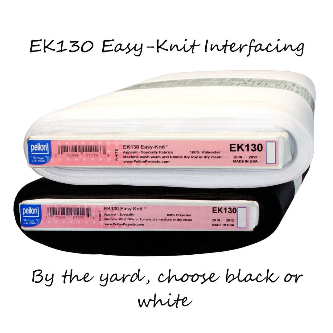 Pellon EK130 Easy-knit Interfacing 1 Yard, Black White Knit Apparel ...