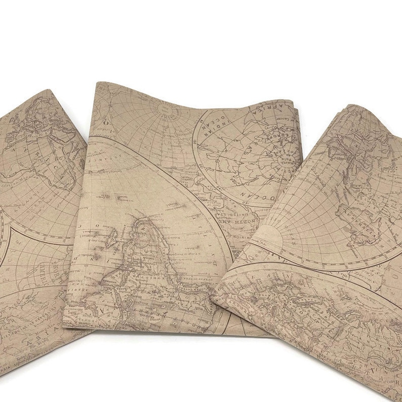 World Map Tissue Paper 20 X 30 5-10 Sheets Vintage - Etsy