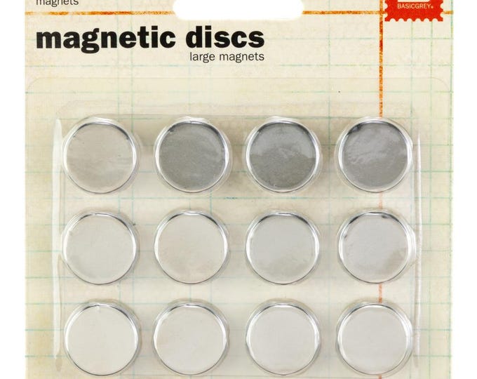 Magnetic Snaps 12pk 5/8in Discs .625" Self Adhesive Easy Open DIY Paper ...