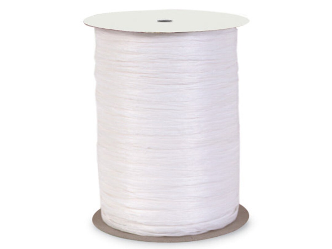 White Paper Raffia Ribbon 100 YDS Party Decor Gift Wrap Paper Craft ...