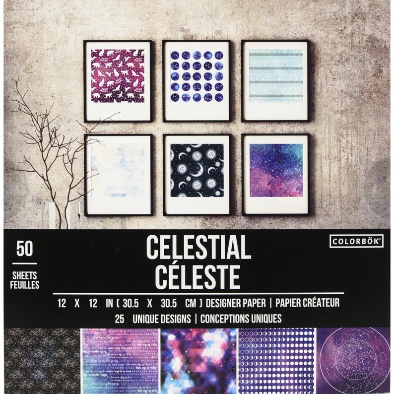 Celestial Colorbok Designer Paper Pad 50 Sheets 12 X 12 Inches - Etsy