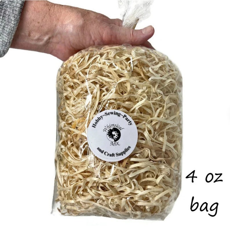 2 Oz Excelsior Aspen Natural Wide Cut Wood Wool Fibers Shavings Eco ...